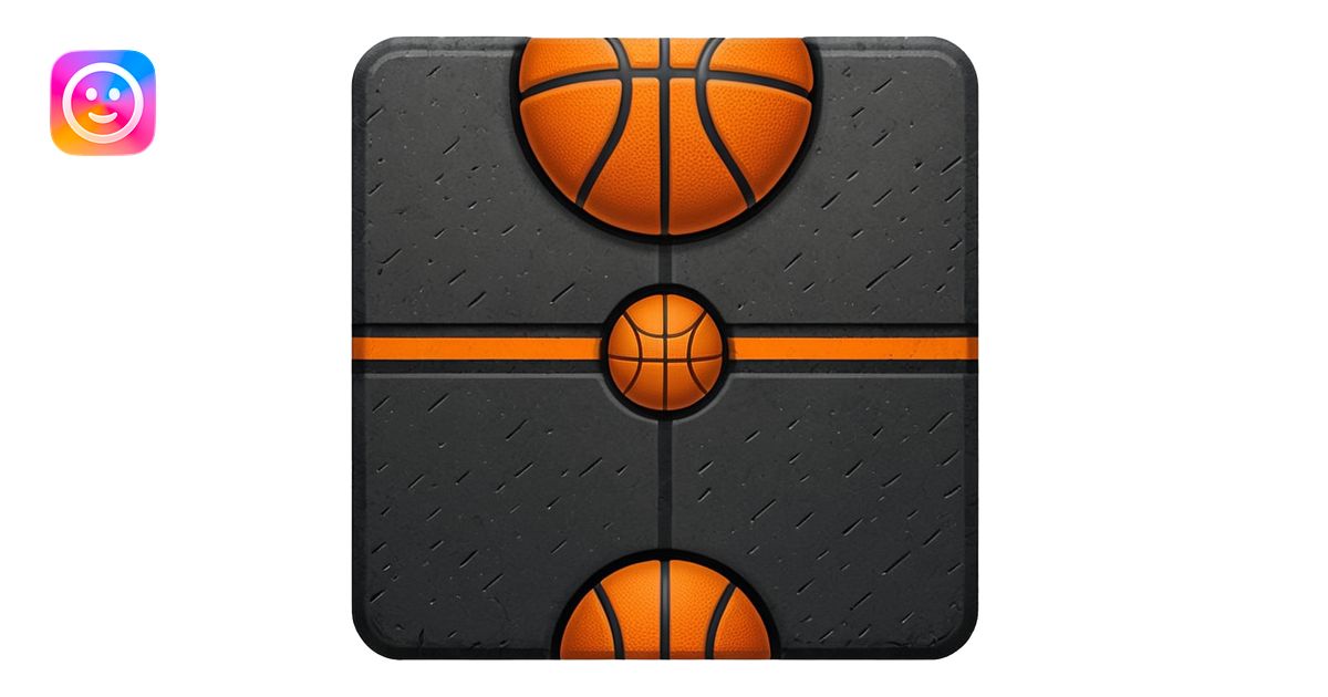 Basketball ground emoji | AI Emoji Generator
