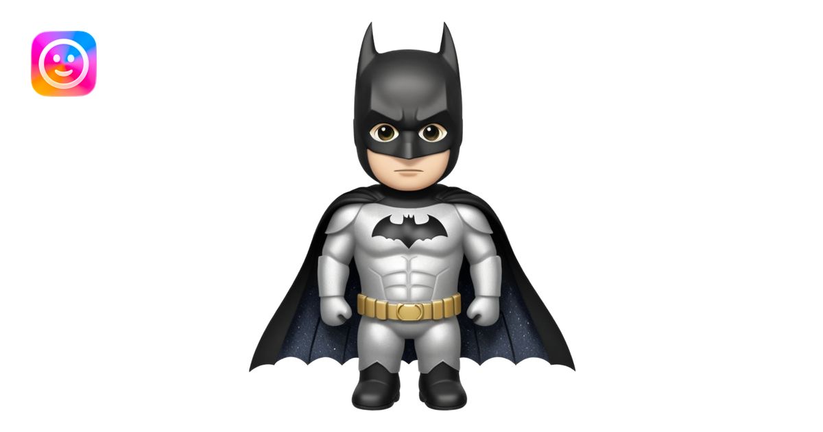 glitter batman white emoji | AI Emoji Generator
