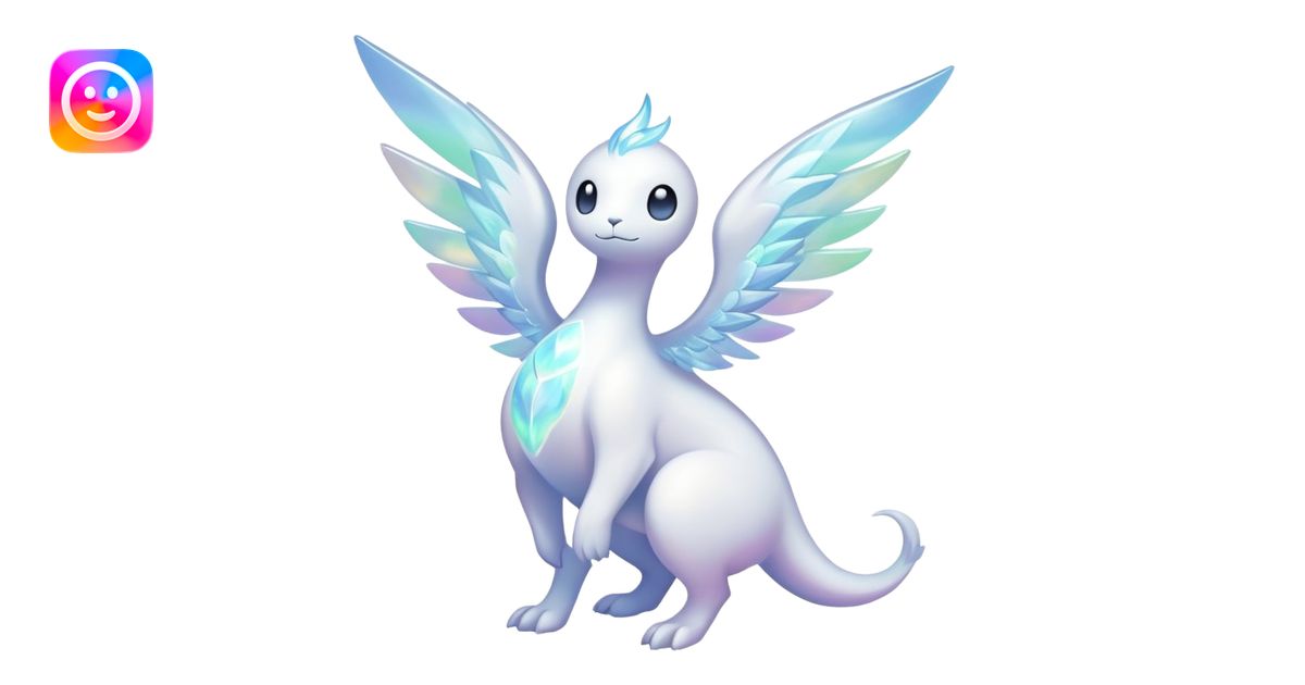 Celestial Iridescent white pale fakemon emoji | AI Emoji Generator