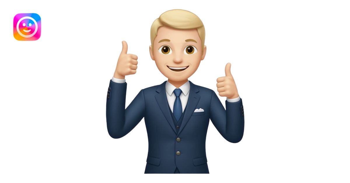 Boss with thumbs up emoji | AI Emoji Generator