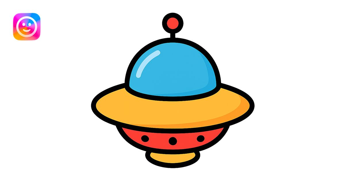 icon of a UFO for a space game icon | AI Emoji Generator