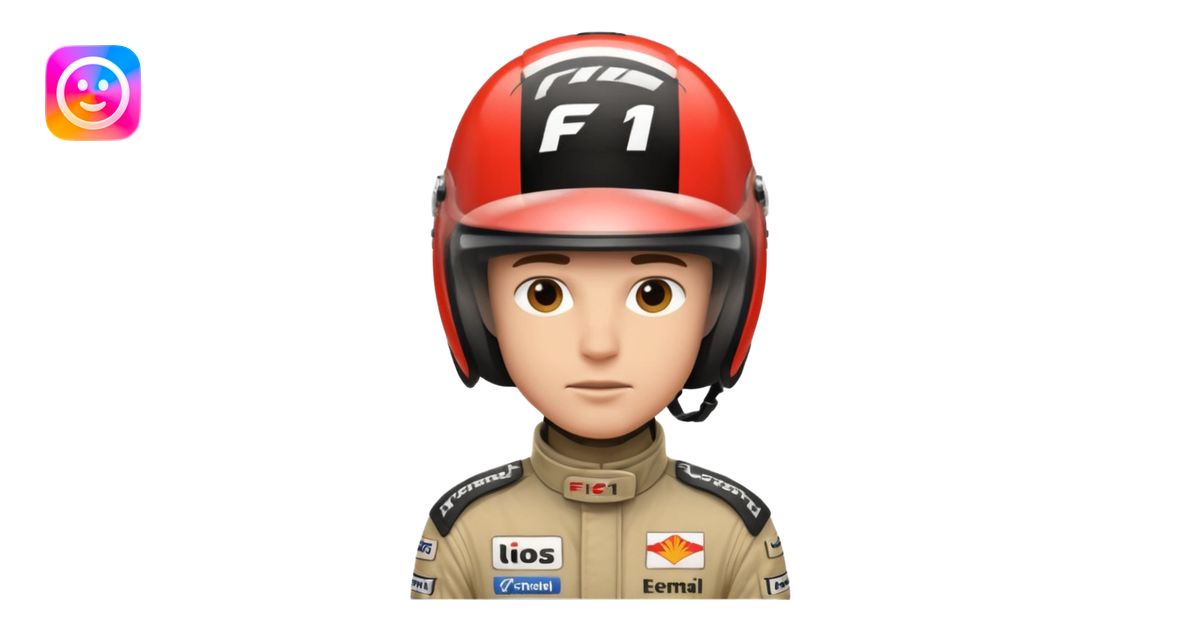 f1 driver with helmet on emoji | AI Emoji Generator