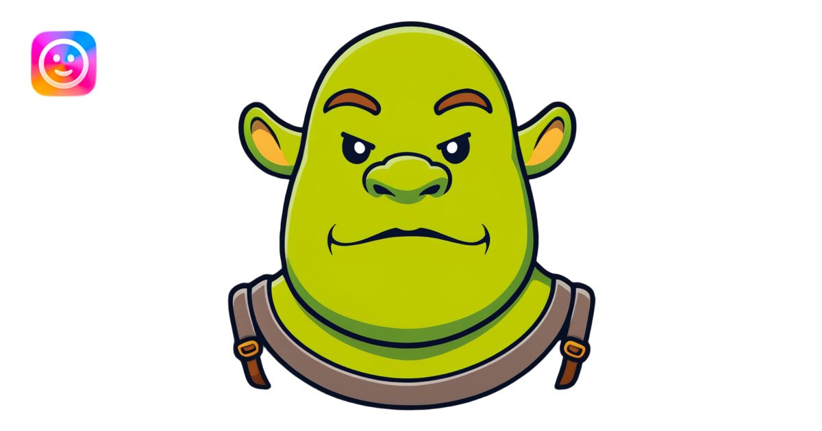 iconic Shrek face image | AI Emoji Generator