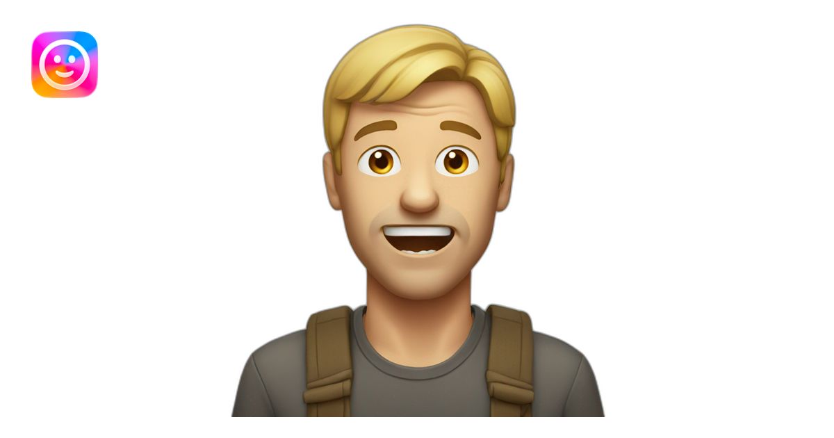 Man mewing emoji | AI Emoji Generator