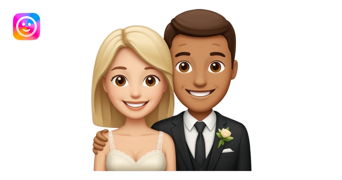 Married couple male and female emoji | AI Emoji Generator