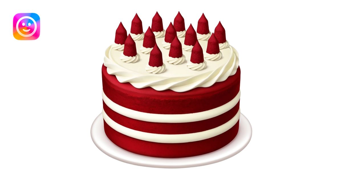 Red velvet cake emoji | AI Emoji Generator
