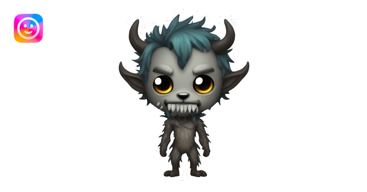 Wendigo in chibi form emoji | AI Emoji Generator