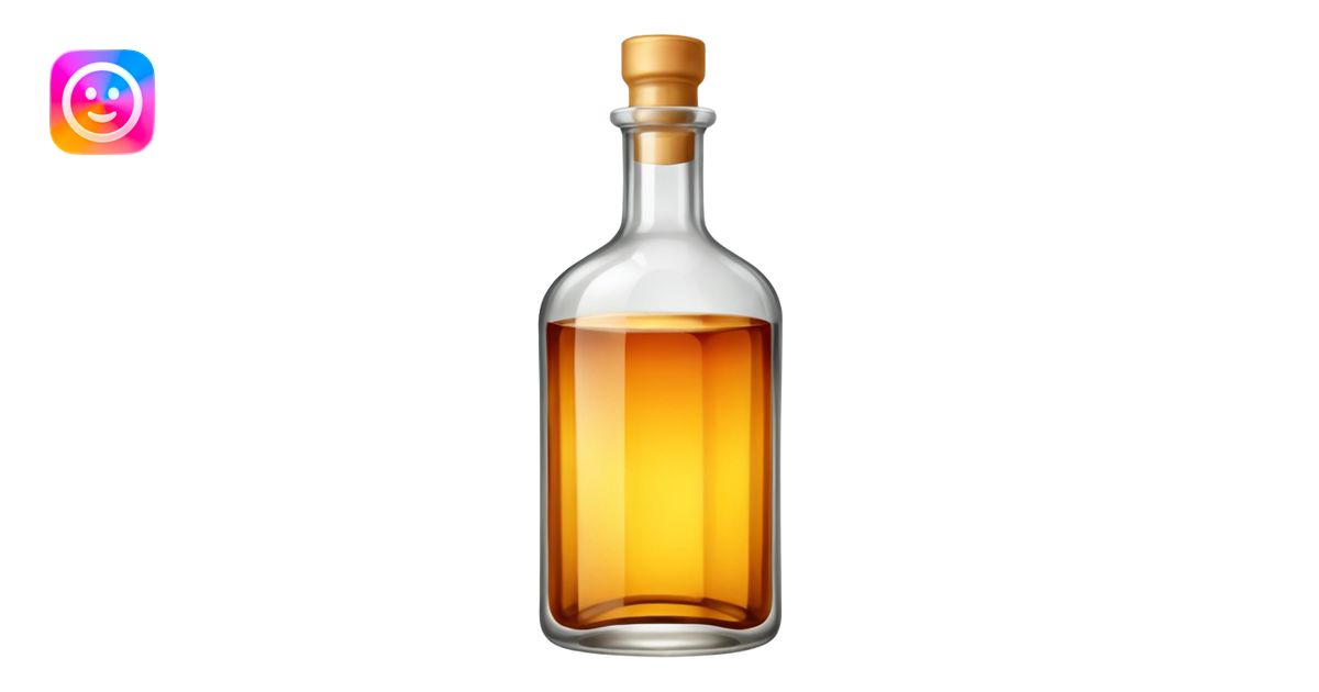 bottle of glass with alcohol emoji | AI Emoji Generator