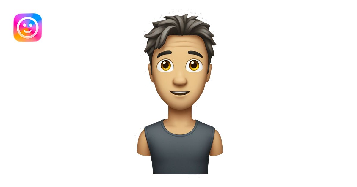 guy with mullet with chizzled jawline and big ish ears emoji | AI Emoji ...