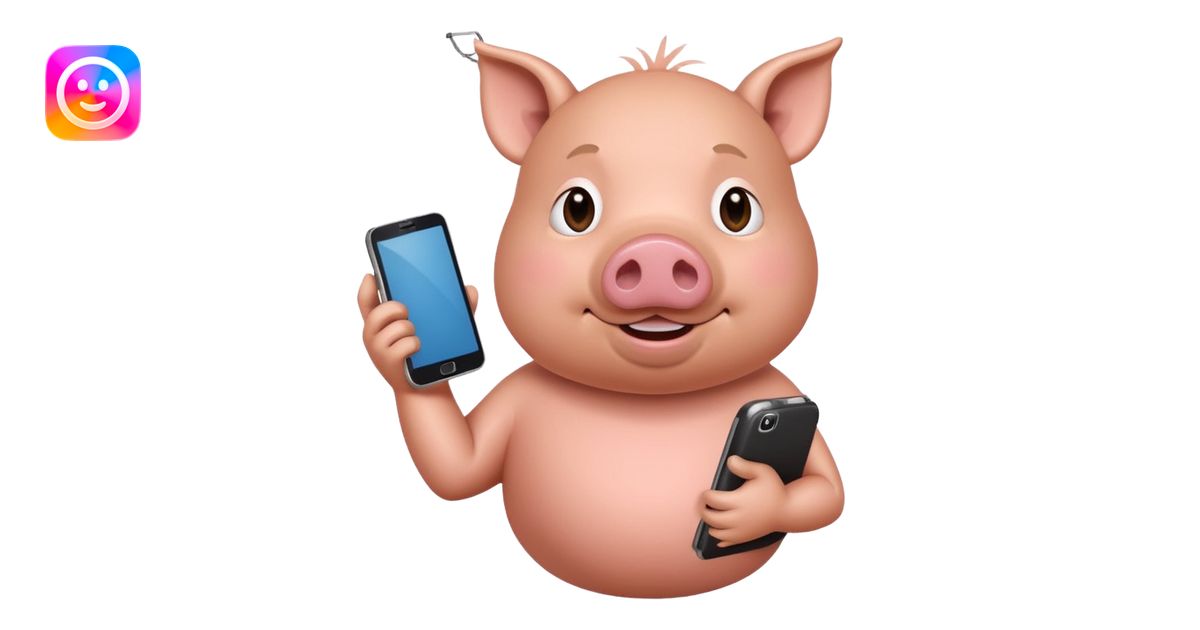 Pig calling me on a phone with the name John pork emoji | AI Emoji ...