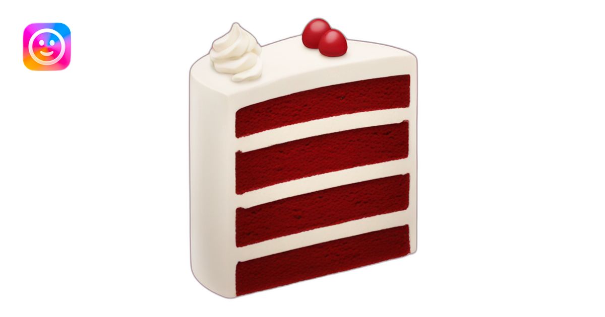 Red velvet cake emoji | AI Emoji Generator