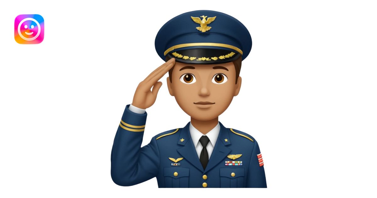 American soldier showing respect emoji | AI Emoji Generator