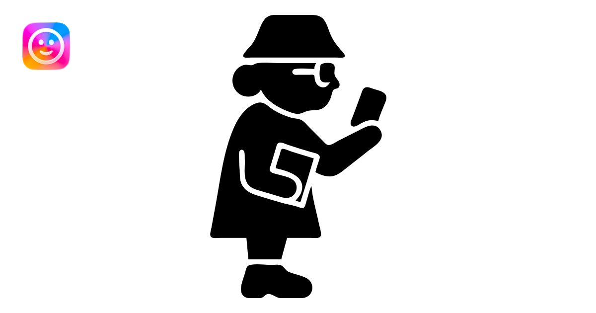 Gen Z librarian granny with bucket hat, chunky sneakers, glasses ...