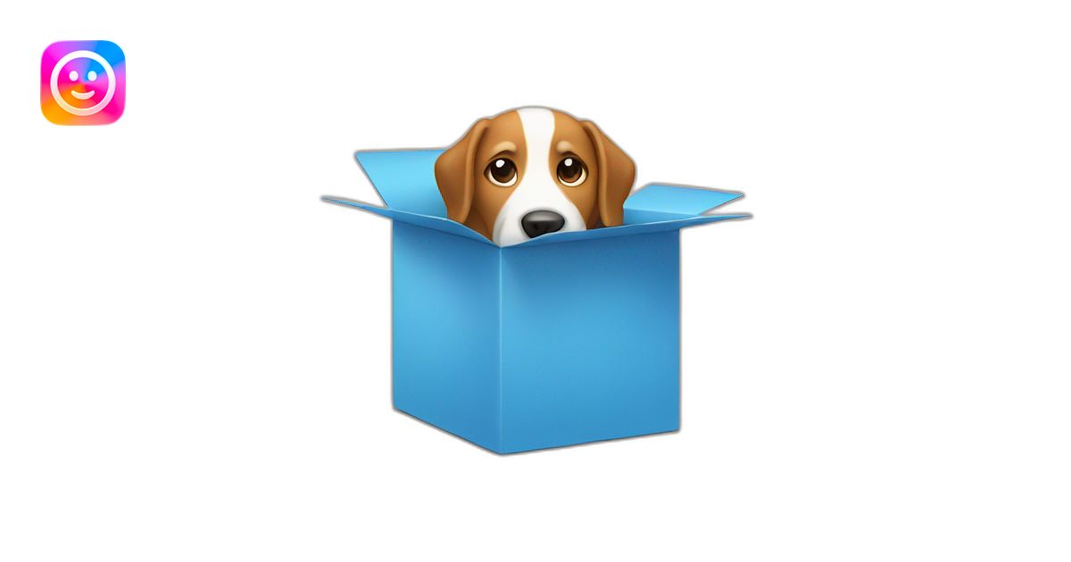 dog in a box emoji | AI Emoji Generator