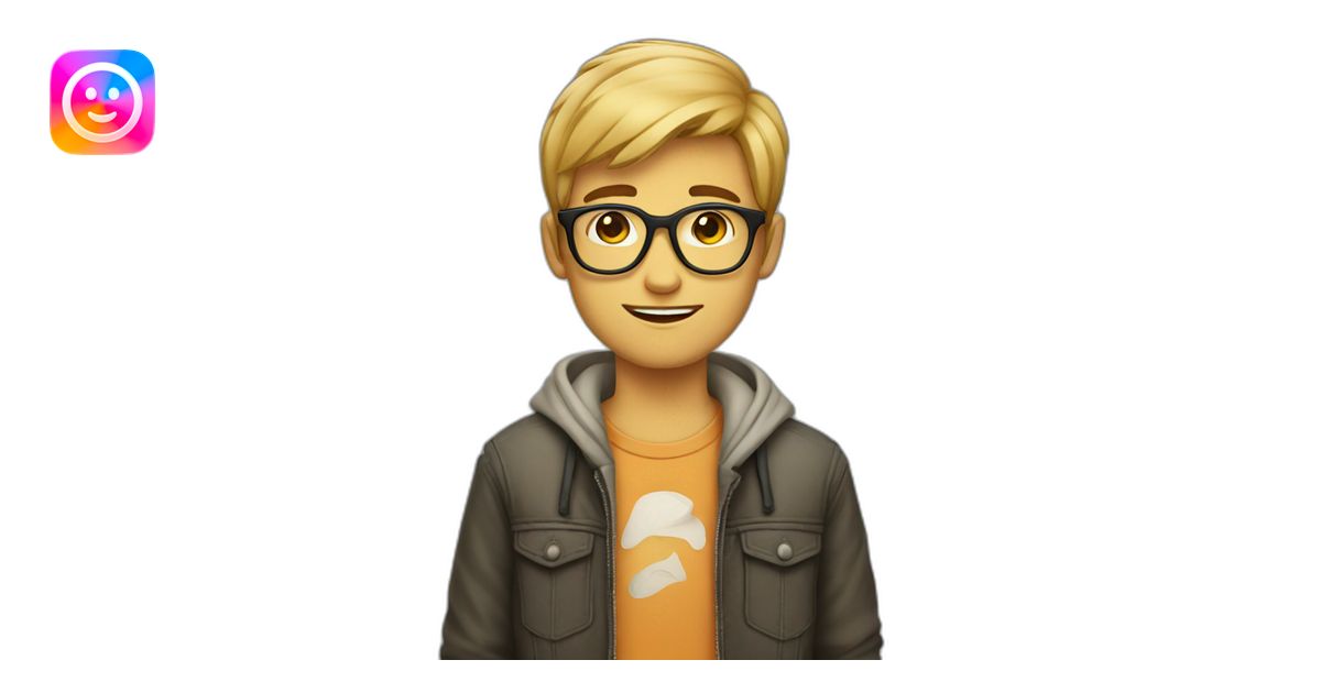 young hipster male emoji | AI Emoji Generator