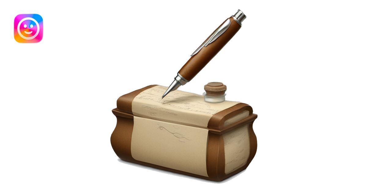 quill pen and ink bottle emoji | AI Emoji Generator