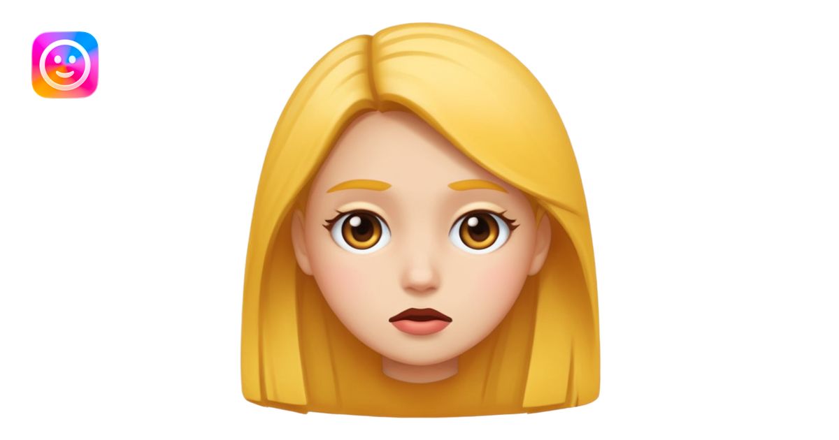 A problematic face girl emoji | AI Emoji Generator