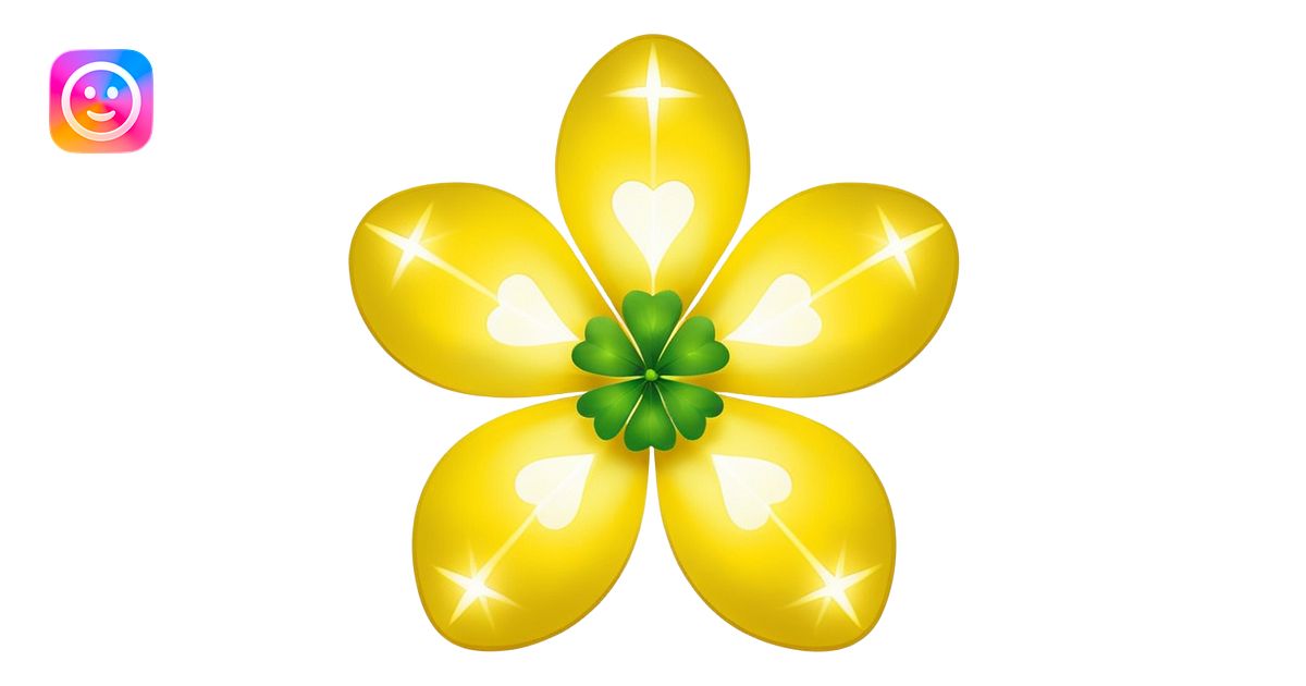 real cosmos star, but with clover, to make star look like lucky star ...