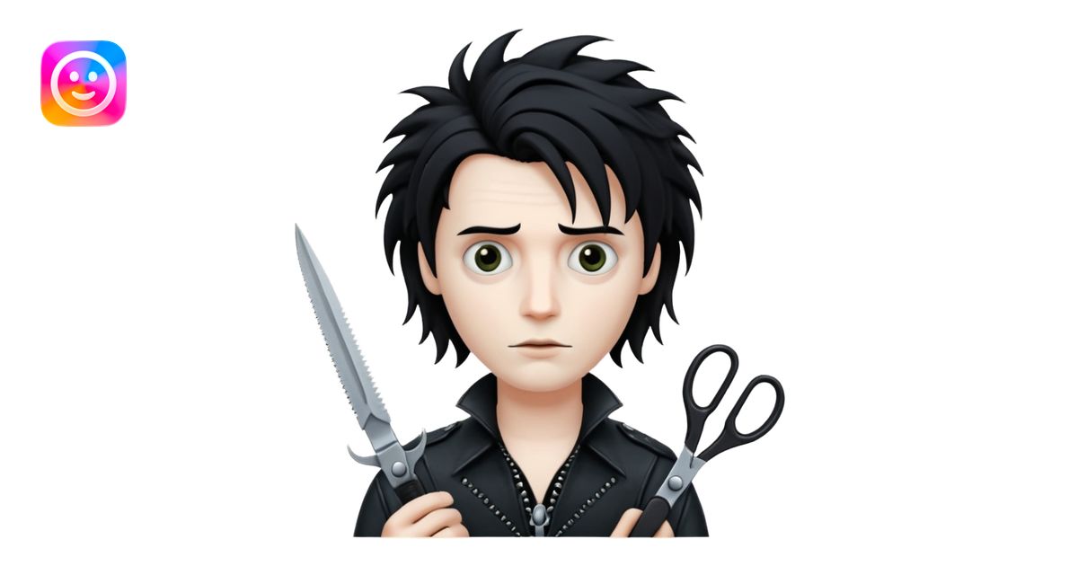 Edward Scissorhands emoji | AI Emoji Generator