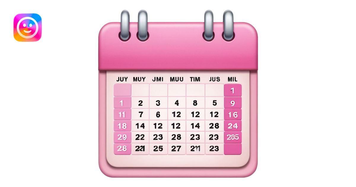 Change this calendar emoji 📆 to pink emoji | AI Emoji Generator