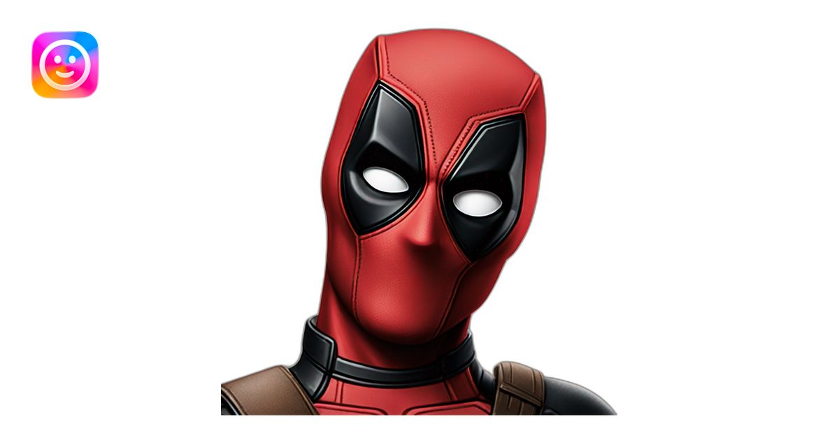 Deadpool saying no in text big emoji | AI Emoji Generator