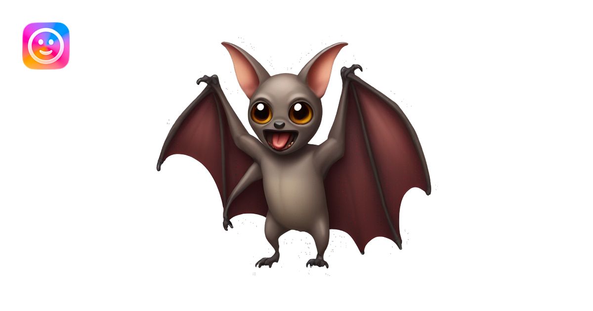 red fig-eating bat emoji | AI Emoji Generator