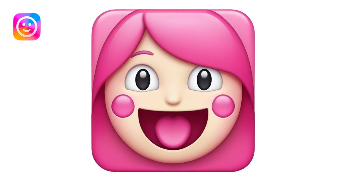 emoji pink half emoji | AI Emoji Generator