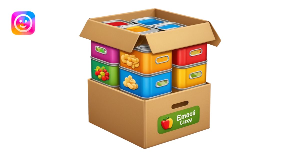 canned food in a box emoji | AI Emoji Generator
