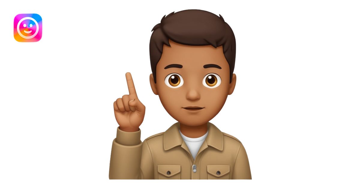 brown boy holding up middle finger emoji | AI Emoji Generator
