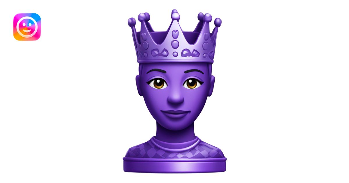 Purple Queen chess piece emoji | AI Emoji Generator