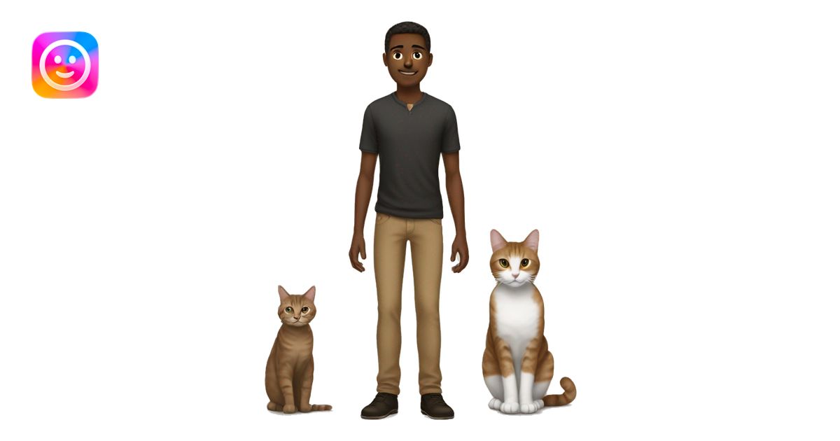Tall 6”4 brown bf with a bell cat with short white gf emoji | AI Emoji ...