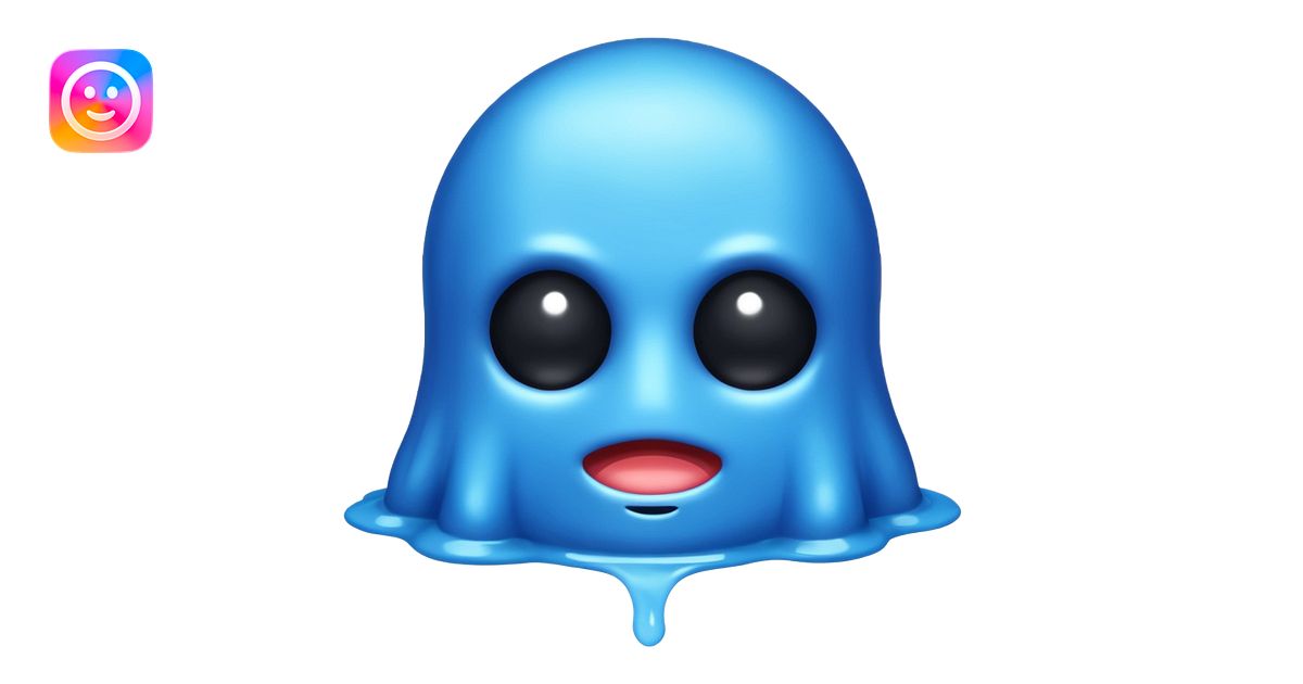 blue slime no face emoji | AI Emoji Generator