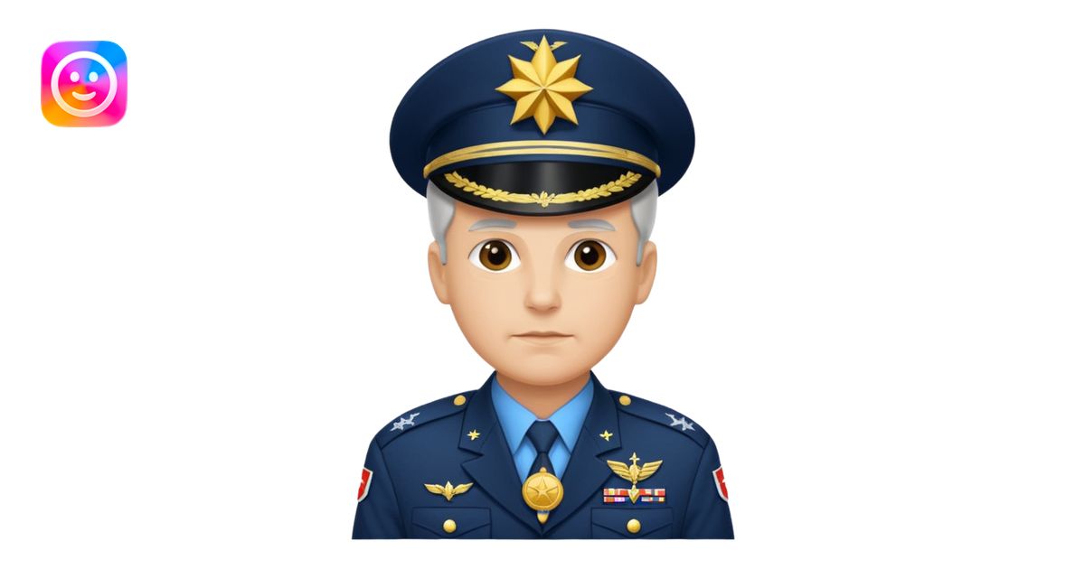An American general in full uniform emoji | AI Emoji Generator