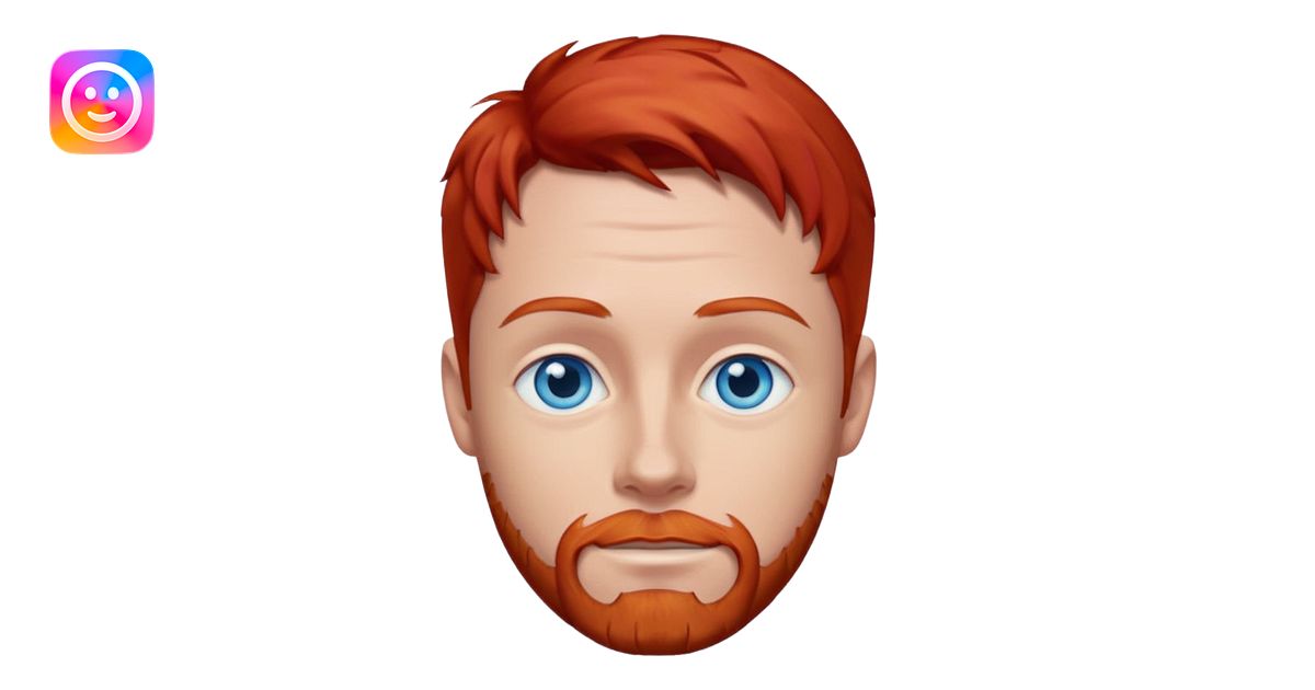 Dave Farrell with blue eyes, red hair emoji | AI Emoji Generator
