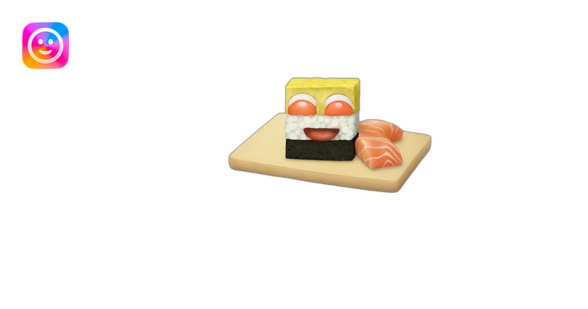 SpongeBob eating sushi emoji | AI Emoji Generator