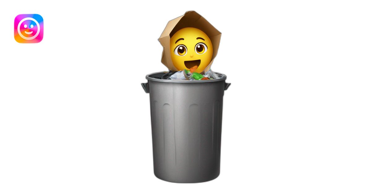 Israél in garbage can emoji | AI Emoji Generator