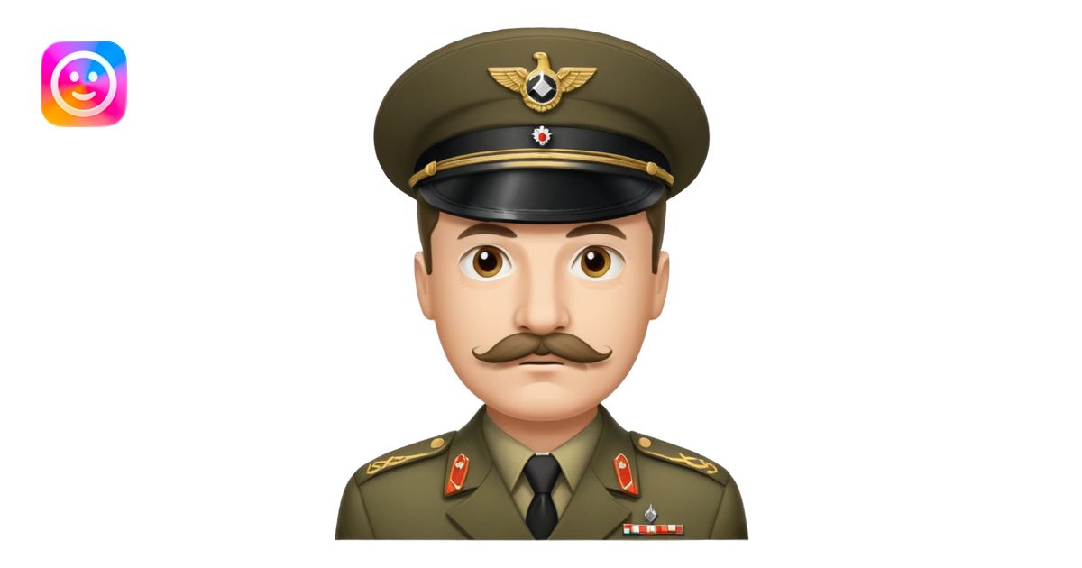 A MAN WITH MUSTACHE HEIL HITLER emoji | AI Emoji Generator