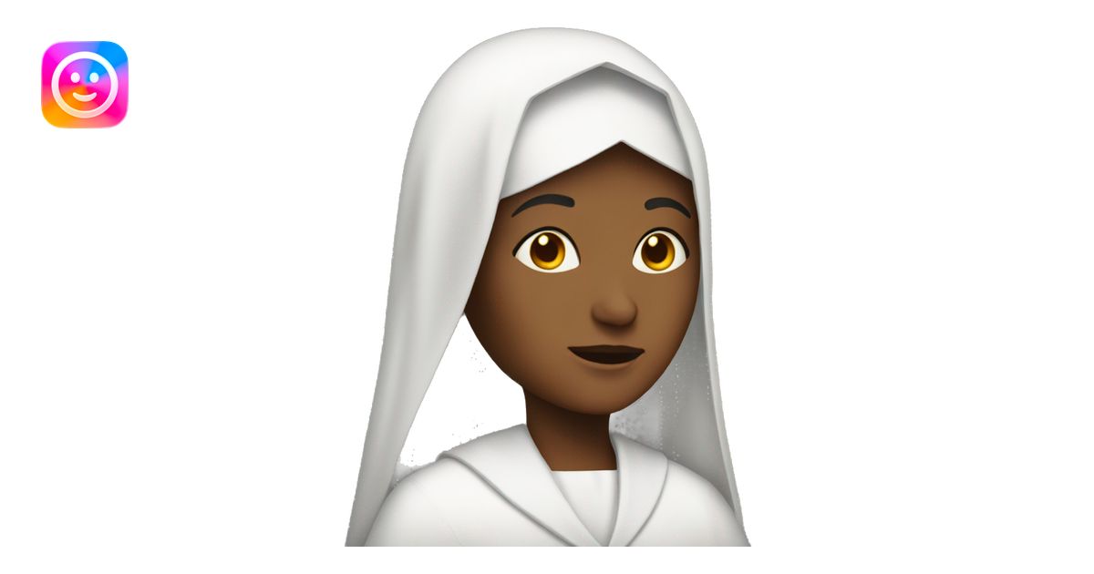 Amelia as Mother Mary emoji | AI Emoji Generator