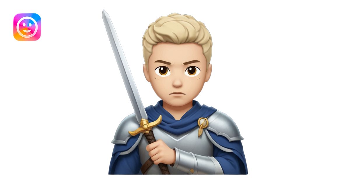 forgive by placing a sword on enemies shoulder emoji | AI Emoji Generator