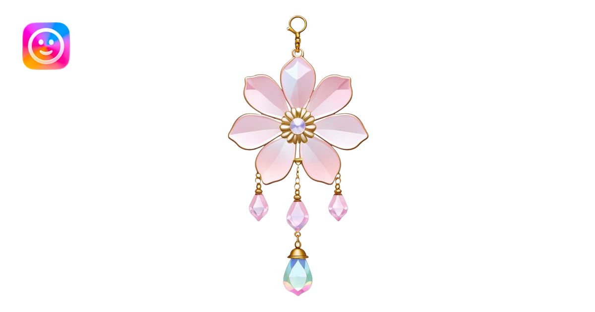 Hanging Iridescent pastel pink sakura crystals white-pearly suncatcher ...