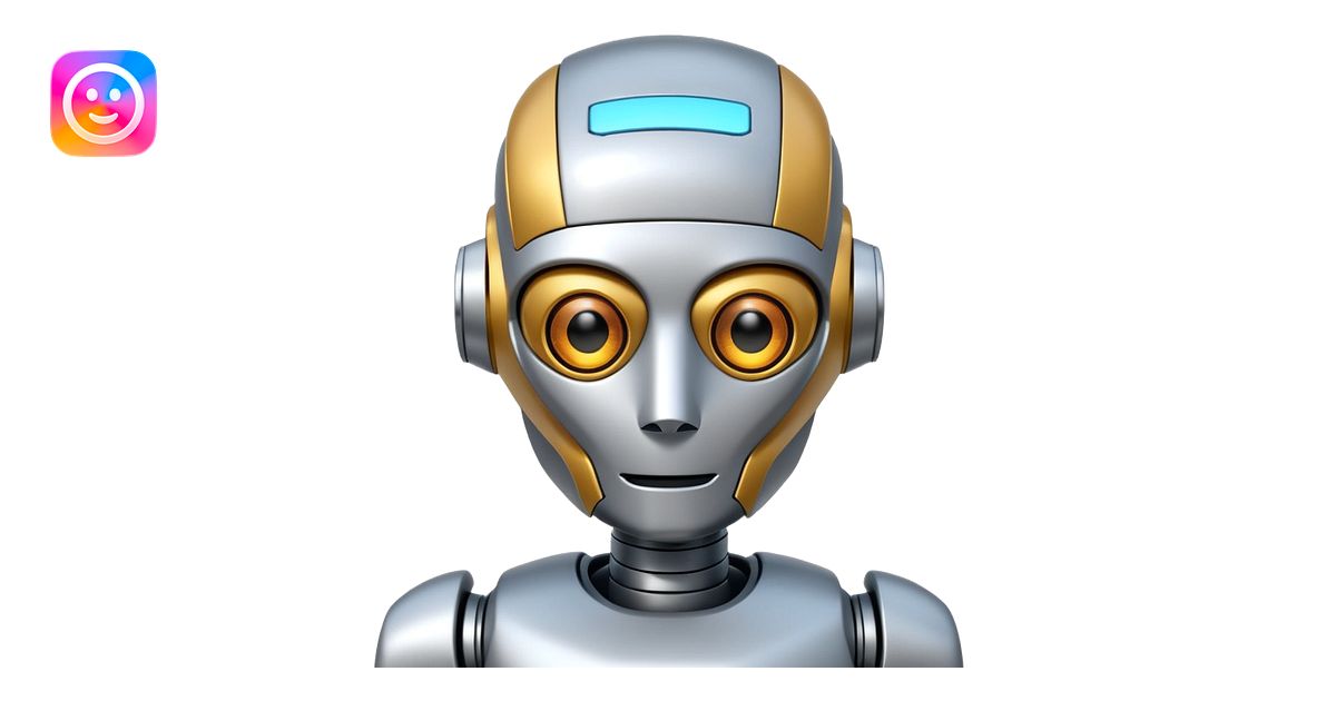 cool and modern robot to represent an AI agent emoji | AI Emoji Generator