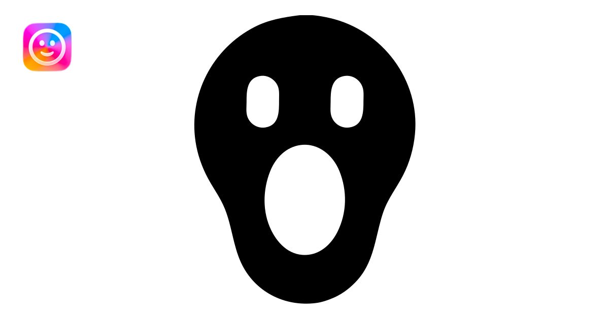 solid filled screaming face icon icon | AI Emoji Generator