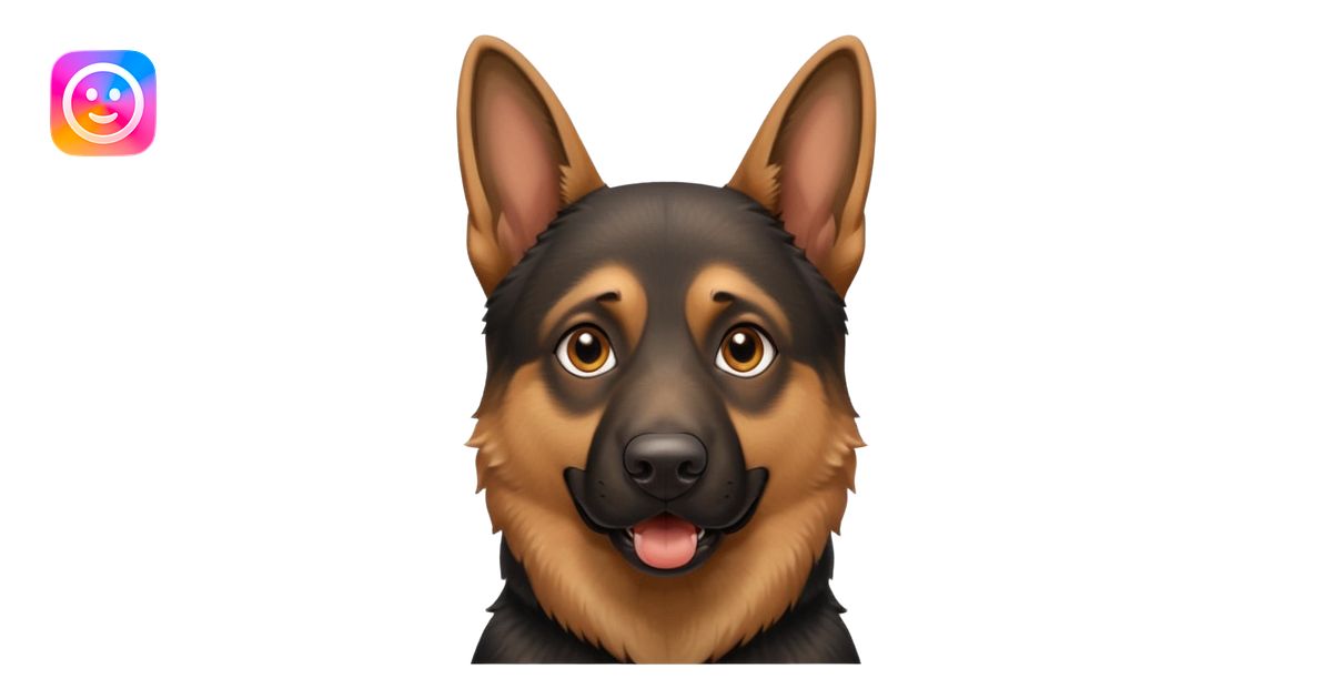 german shepard head only barkingg emoji | AI Emoji Generator