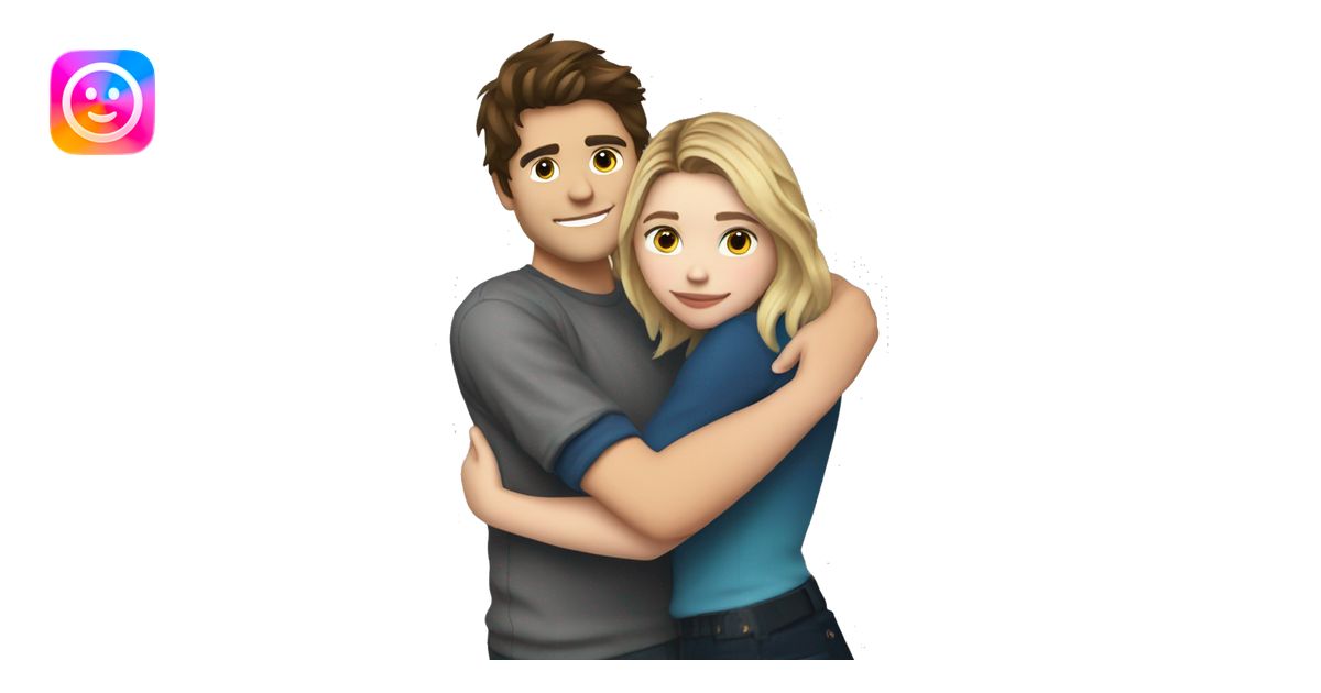Emoji Chloe grace moretz hugging elrubiusomg emoji | AI Emoji Generator