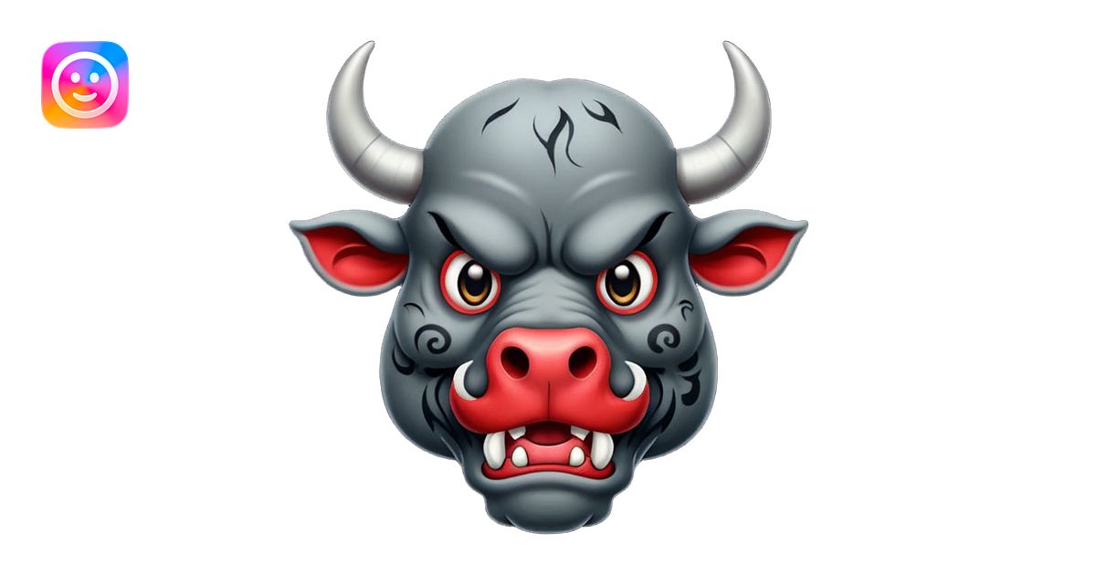 ''tattooed''-scary-looking-bulls with-heavy-face-tattoes emoji | AI ...