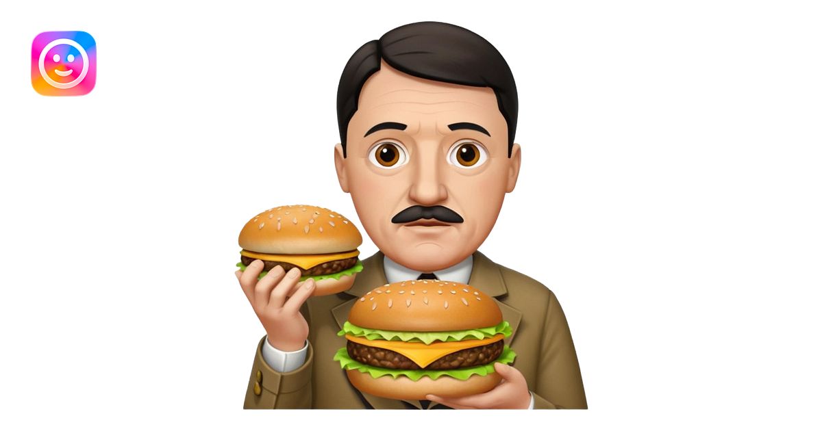 adolf hitler holding a big mac emoji | AI Emoji Generator