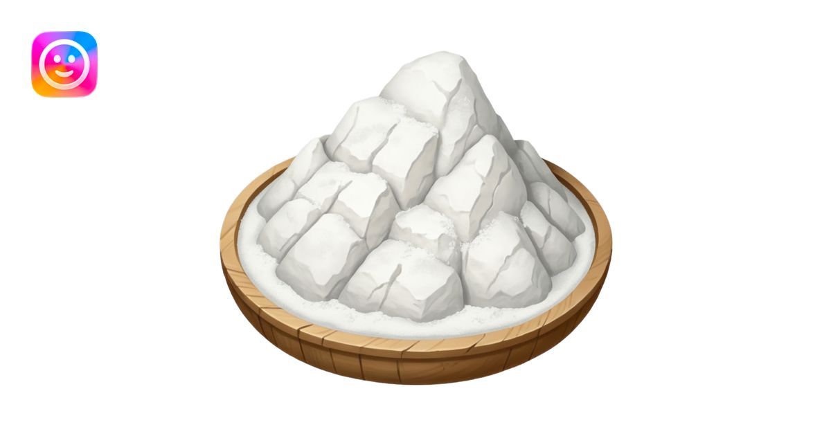 White rock with powder emoji | AI Emoji Generator