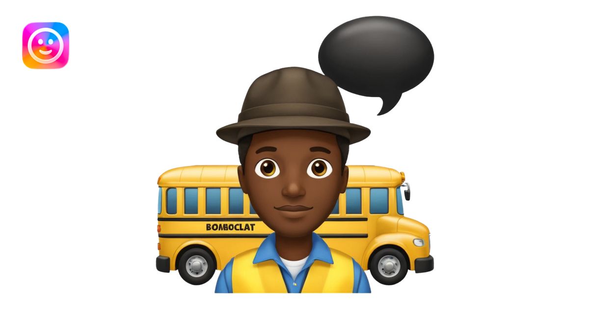 a school bus with a jamaican man saying bomboclat ("BOMBOCLAT' in ...