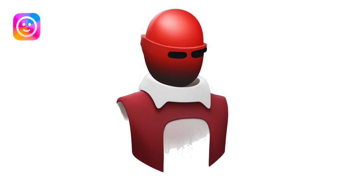 Create a minimalist logo of the red Among Us imposter character, using ...
