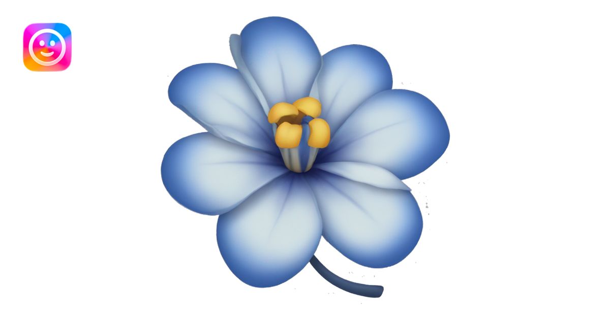 flor azul emoji | AI Emoji Generator